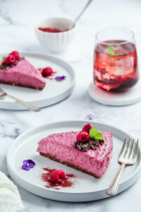Beetroot Cheesecake with Raspberries - The Healthy Cook