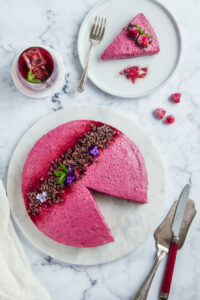 Beetroot Cheesecake with Raspberries - The Healthy Cook